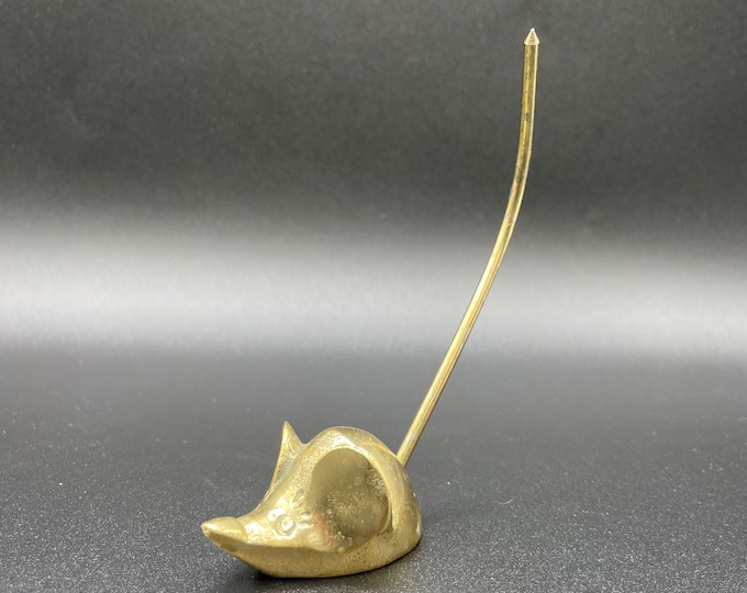 Vintage Brass Long Tailed Mouse MCM - Etsy
