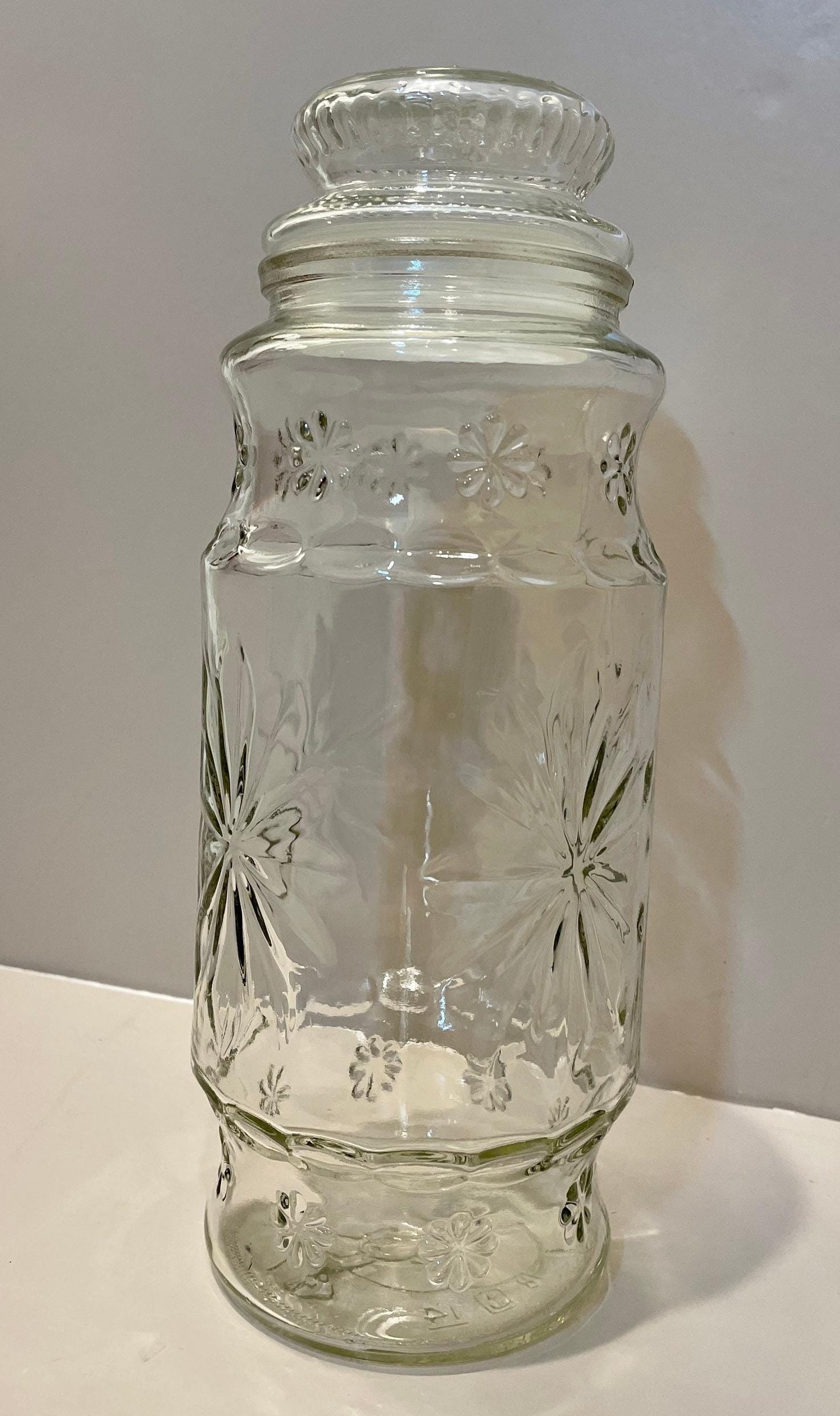 Vintage 1980 Mr. Peanut Glass Jar With Lid – Embossed Planters Peanut ...