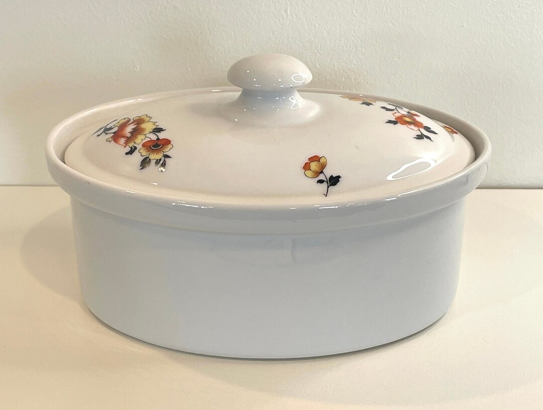 Royal Rochester Royalite Heat-proof China Baking Dish With Floral ...
