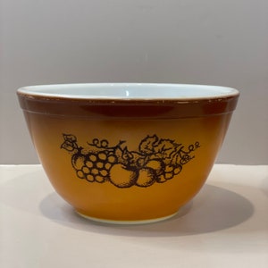 Vintage Pyrex Old Orchard Pattern 1 1/2 PT Ovenware Nesting Bowl Made ...