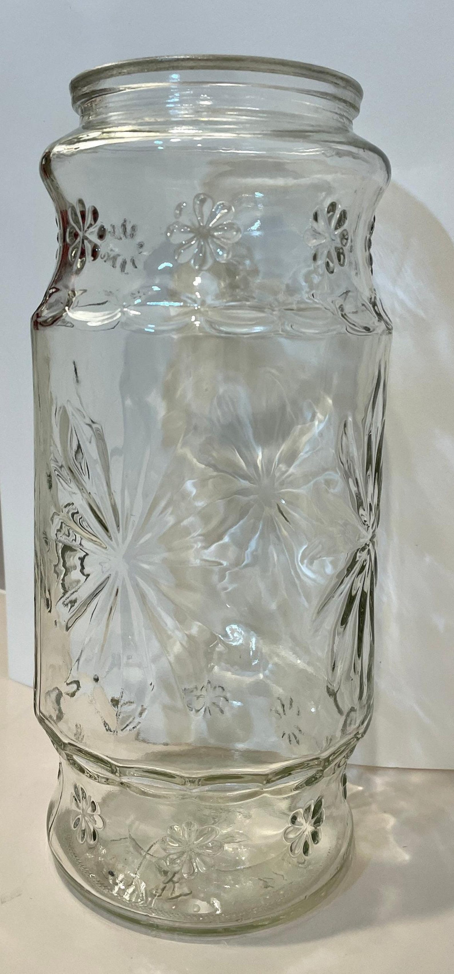 Vintage 1980 Mr. Peanut Glass Jar With Lid – Embossed Planters Peanut ...
