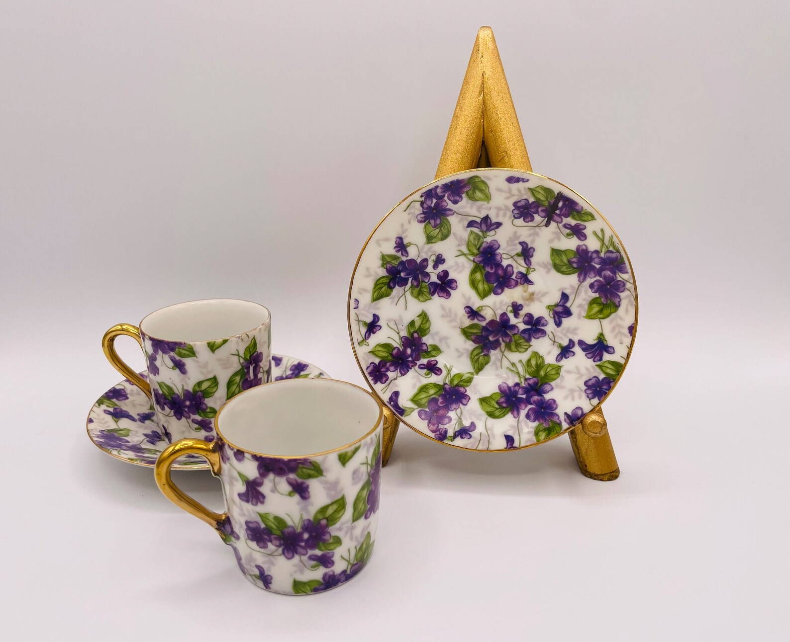 Set of 2 Vintage Inarco Demitasse Espresso Coffee Cup and Saucers Made ...