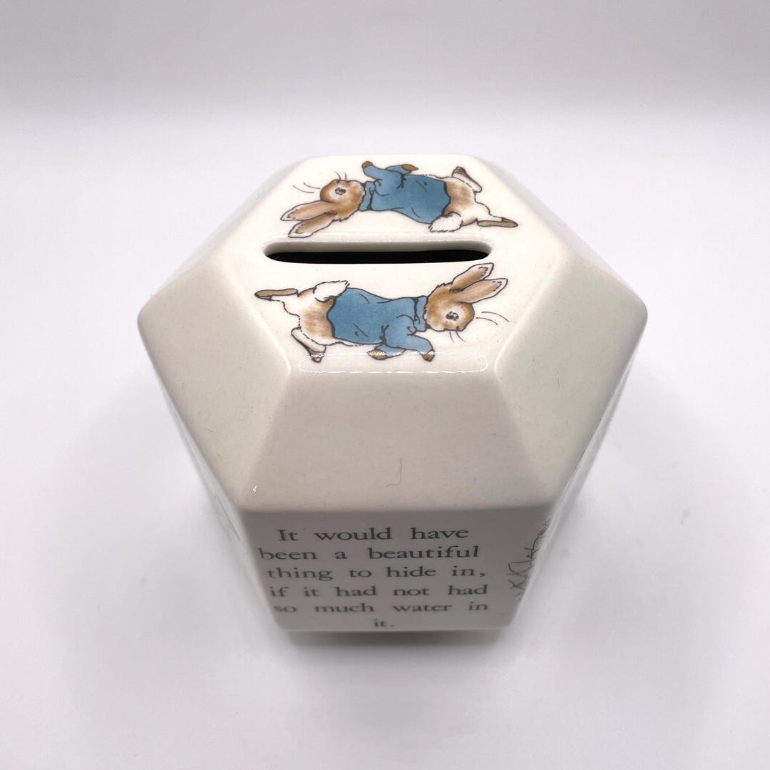 Wedgwood Peter Rabbit Ceramic Money Box - Beatrix Potter Design, Made ...