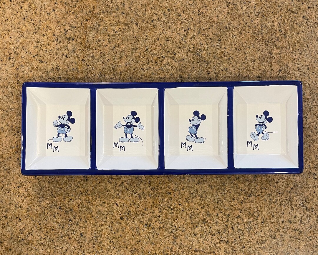 Vintage Disney Mickey Mouse yummy Divided Serving Relish/snacks/platter ...