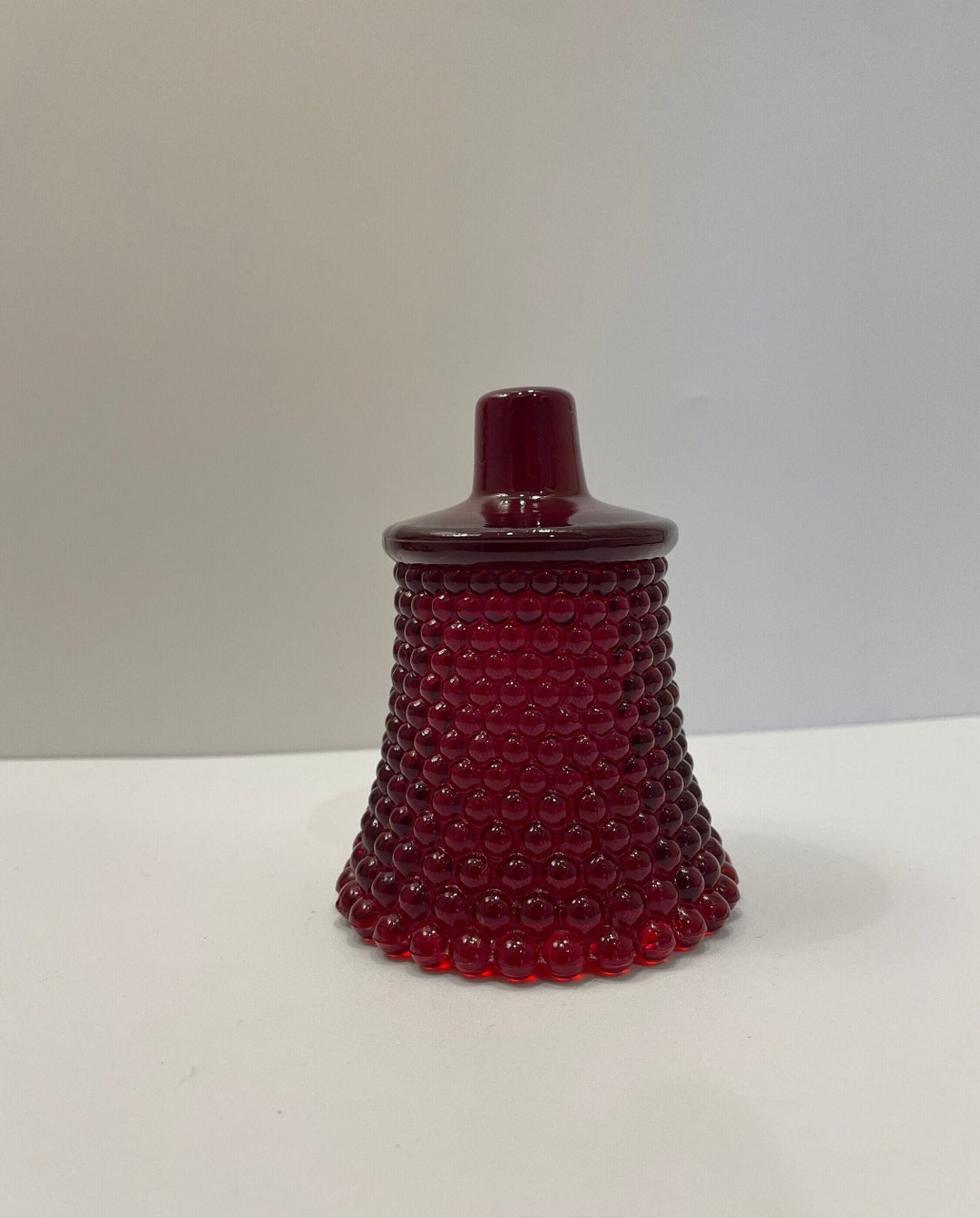 Vintage Ruby Red Hobnail Glass Peg Votive Candle Holder - Etsy