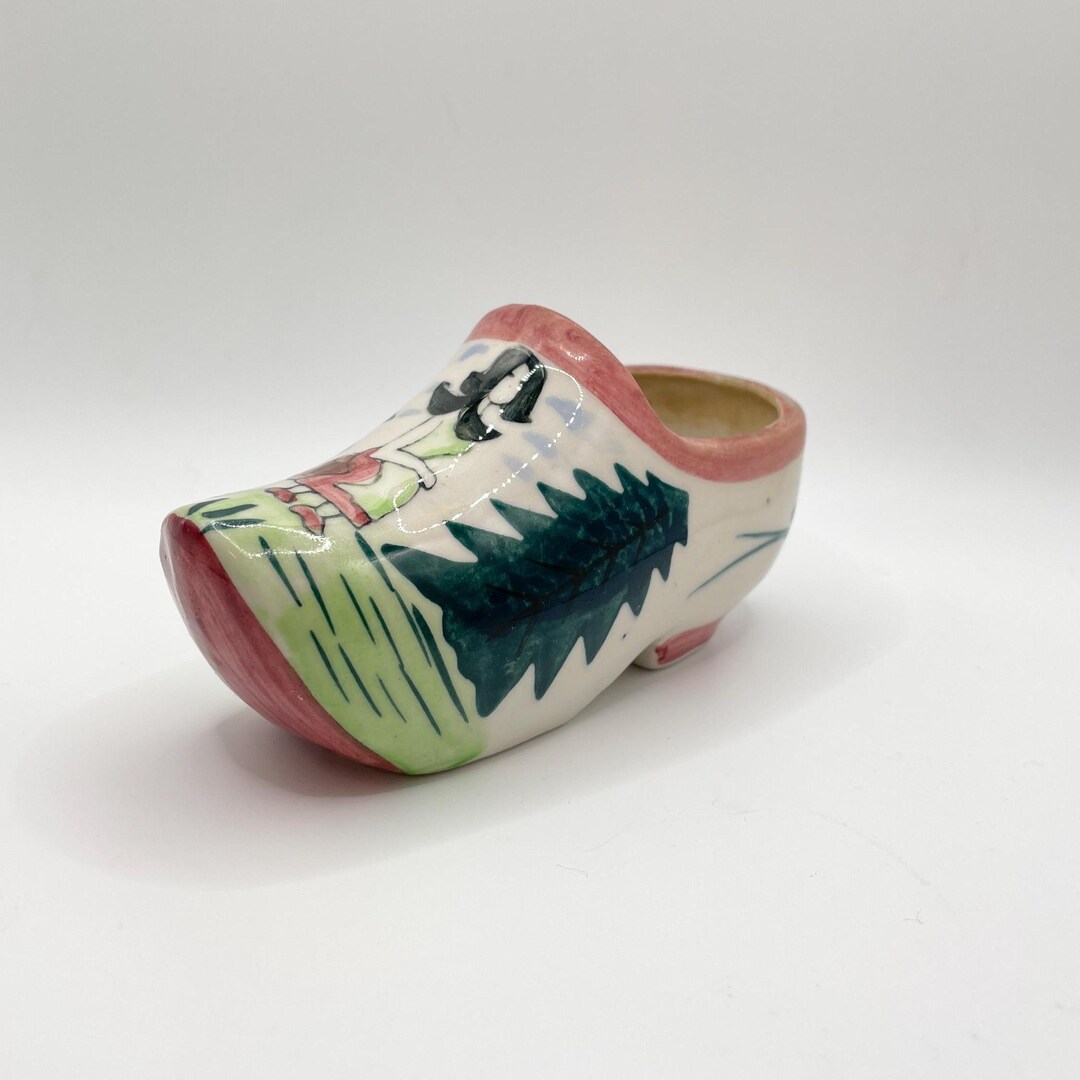 Vintage Hand-painted Ceramic Dutch Clog Shoe Planter, Made in Japan - Etsy