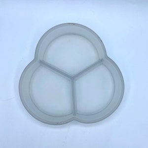 Vintage Lidded Frosted Glass Divided Candy Dish With Silver Scroll ...