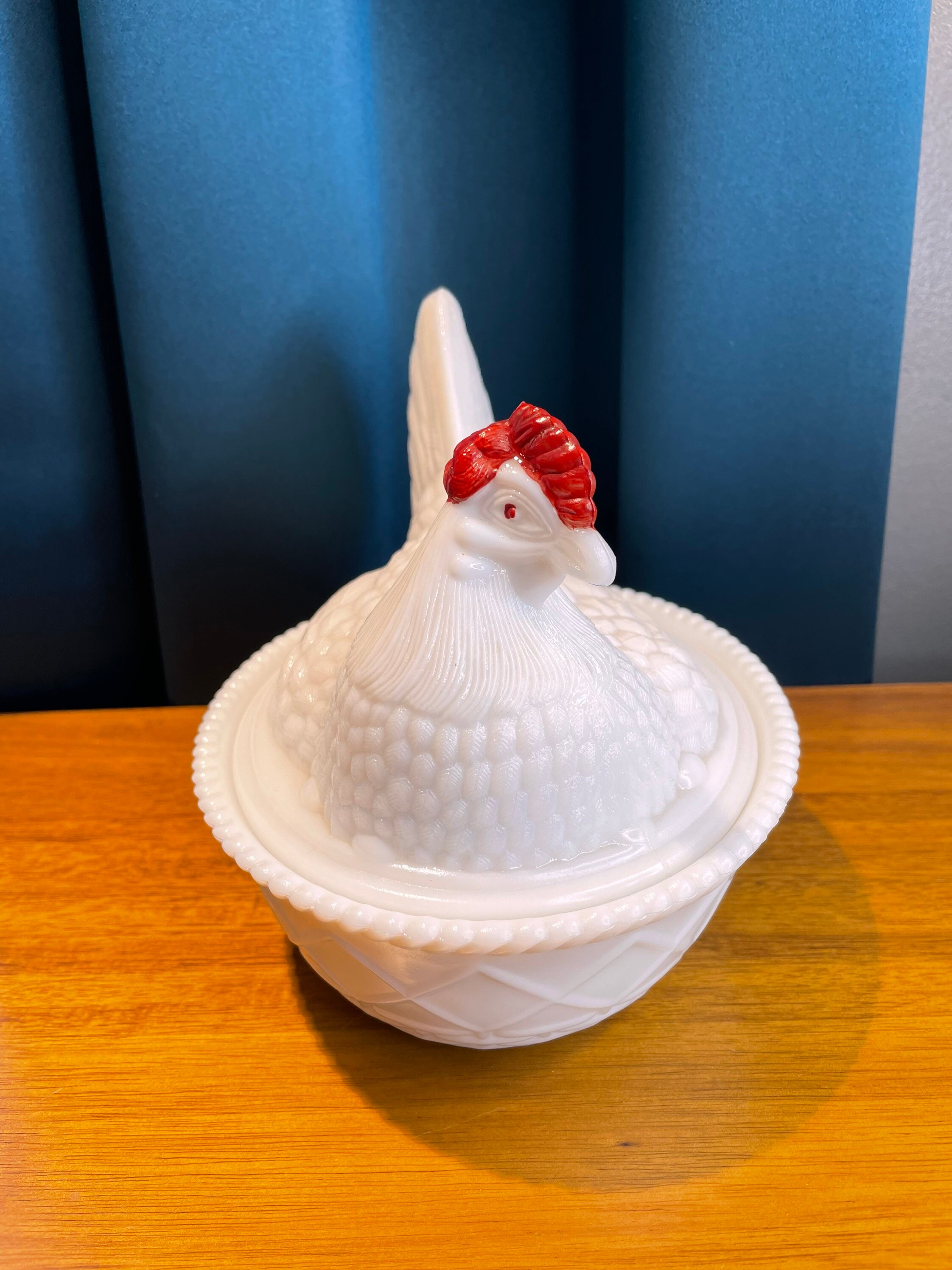 Vintage White Milk Glass Hen on Nest Westmoreland Glass - Etsy