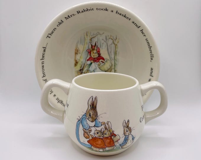 Wedgwood Peter Rabbit Bowl and Mug Set - Beatrix Potter Design, Made in ...