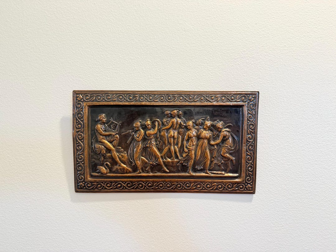 Apollo and Nine Muses French Copper Relief Plaque Hand-hammered - Etsy