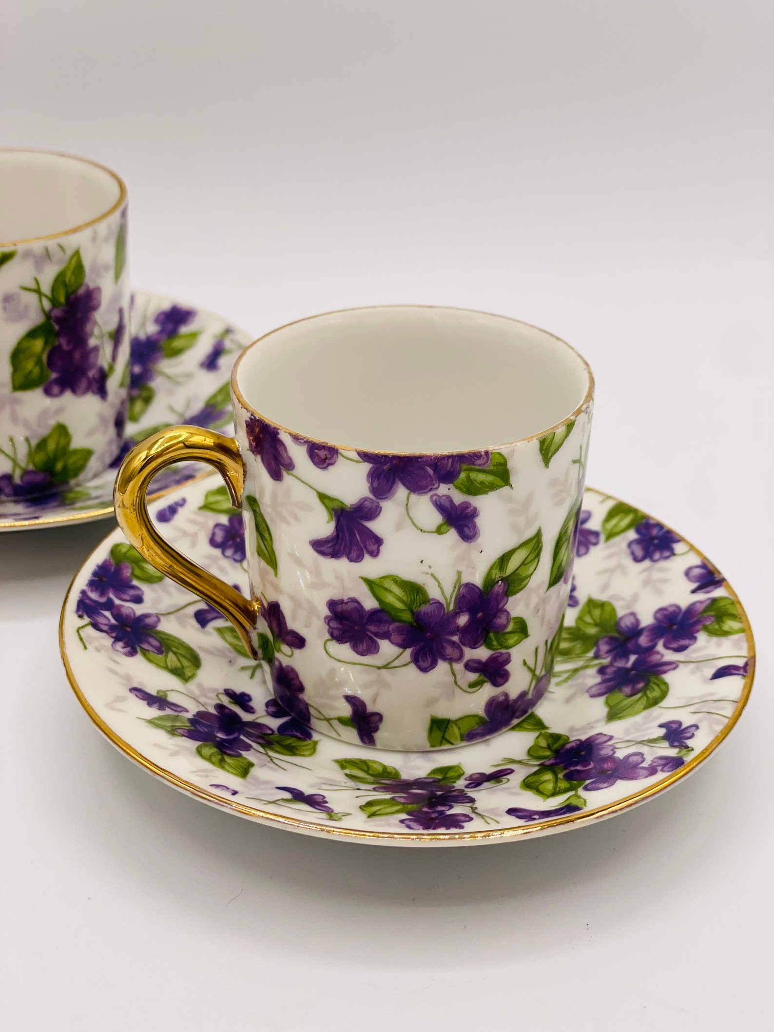 Set of 2 Vintage Inarco Demitasse Espresso Coffee Cup and Saucers Made ...
