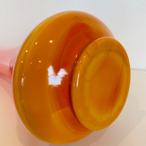 Vintage L.E. Smith Swung Glass Bittersweet Orange Vase 24 3/4" MCM - Etsy