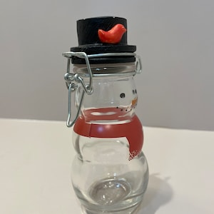 MSRF Vintage Christmas Glass Snowmen Jar Set - Etsy
