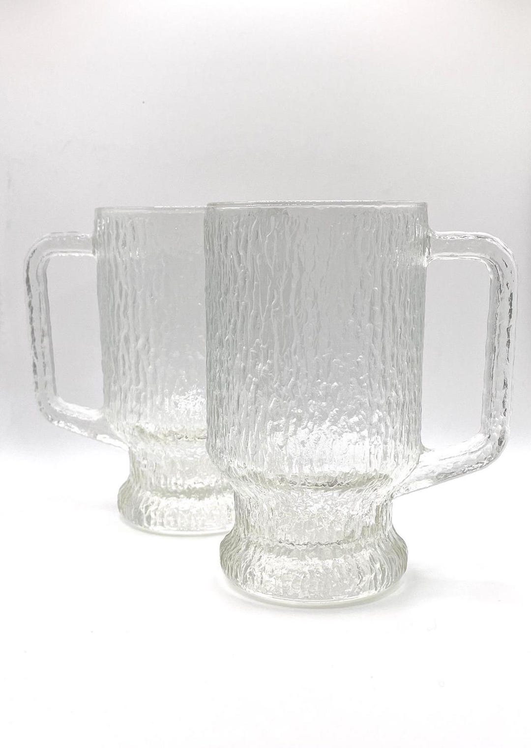 Set of 2 Tapio Wirkkala Tree Bark Glass Mugs, 16 Oz - Etsy