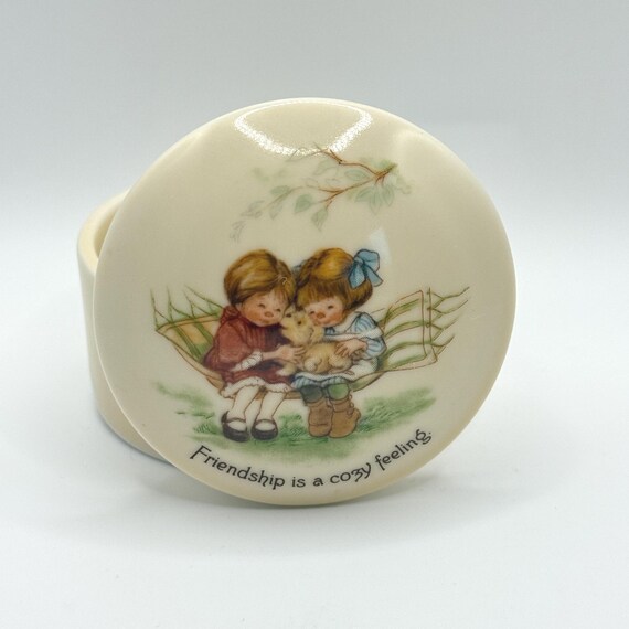 Vintage 1983 Hallmark Abby Fine Porcelain Trinket Box… - Gem