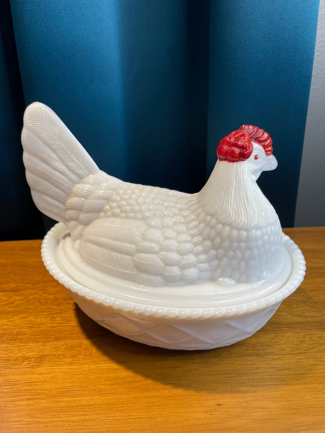 Vintage White Milk Glass Hen on Nest Westmoreland Glass - Etsy