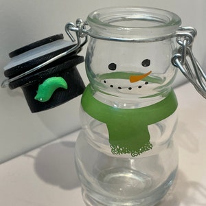 MSRF Vintage Christmas Glass Snowmen Jar Set - Etsy