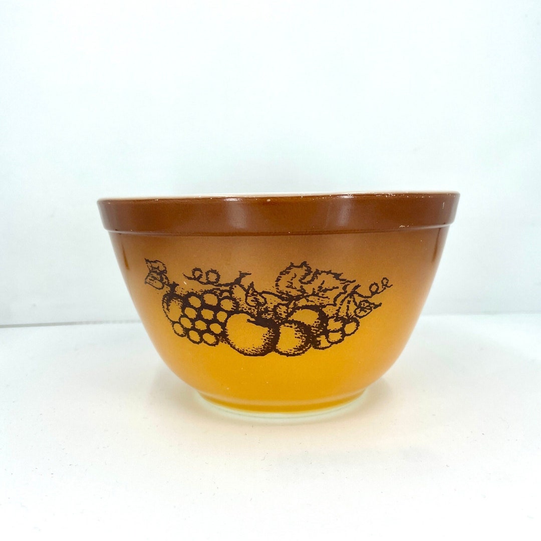 Vintage Pyrex Old Orchard Pattern 1 1/2 PT Ovenware Nesting Bowl Made ...