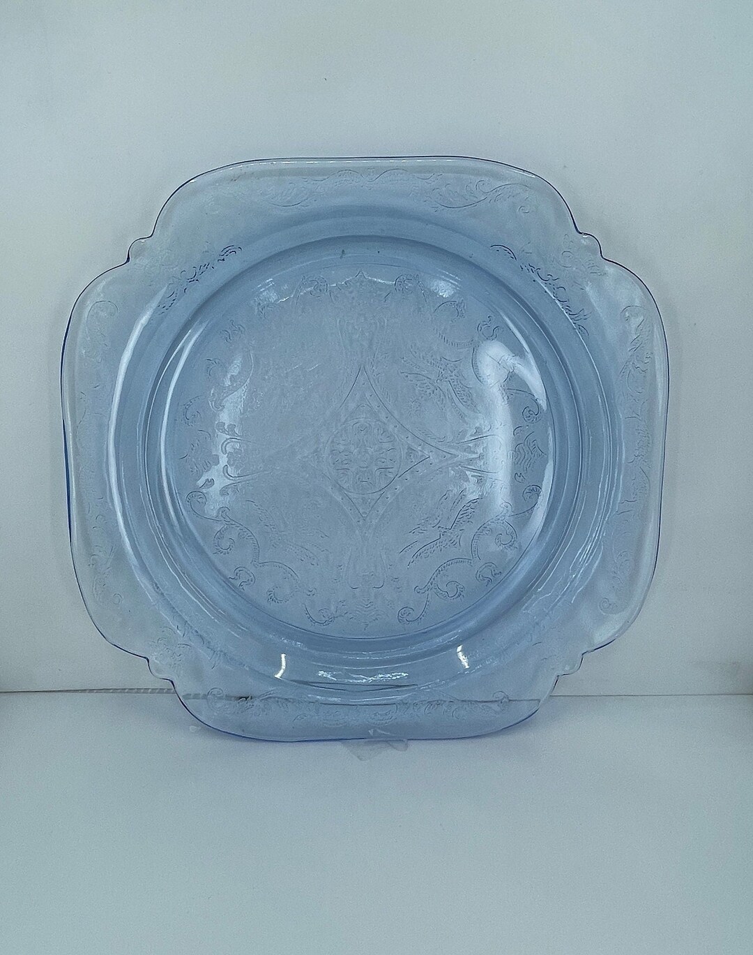 Vintage Indiana Glass Recollection Madrid Blue Dinner Plate - Etsy