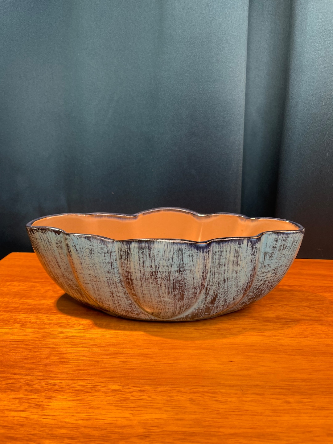 Stangl Pottery Blue Pompei Oval Bowl - Hand Painted, Made in the USA - Etsy