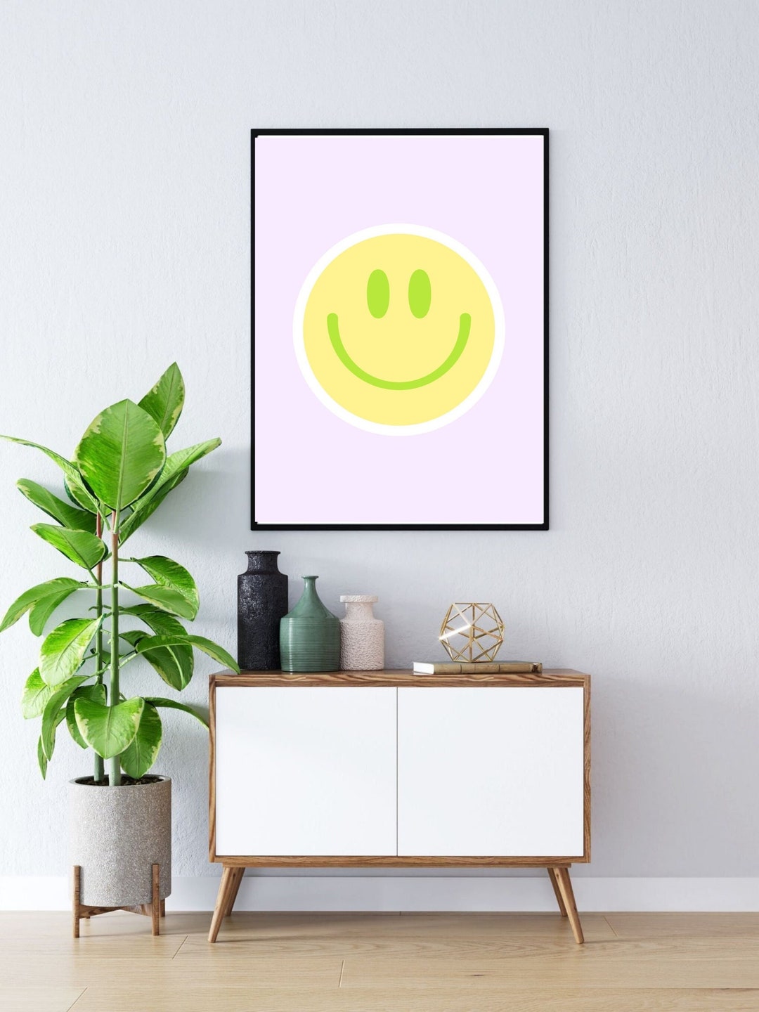 Smiley Face PDF - Green & Yellow - Etsy