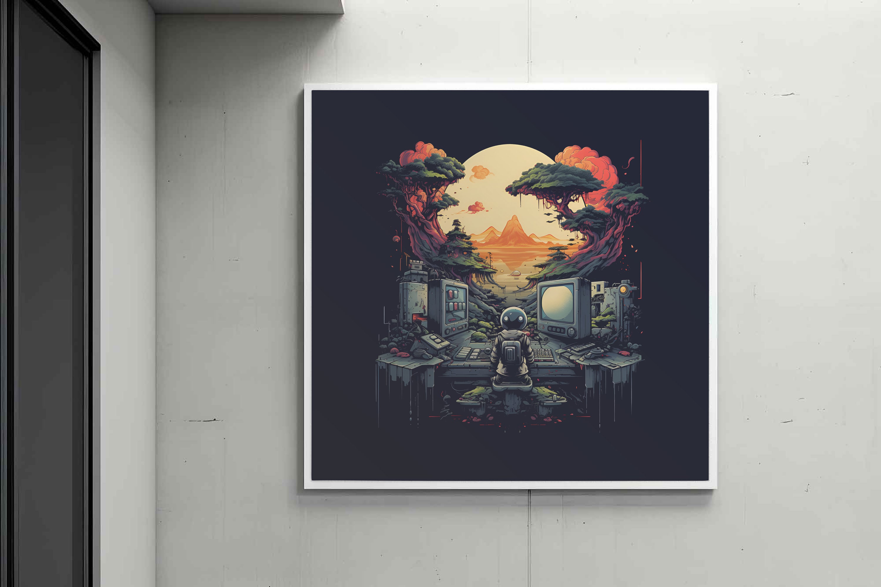 Wall Art Print Lino Cut Videogame Series - Etsy