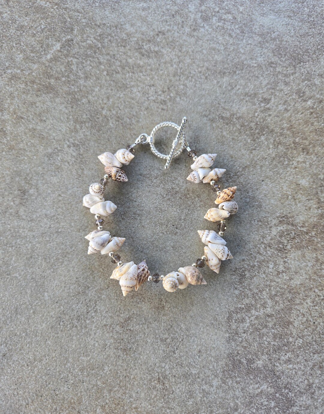 Sterling Silver Seashell Bracelet, Silver Shell Bracelet, Seashell ...