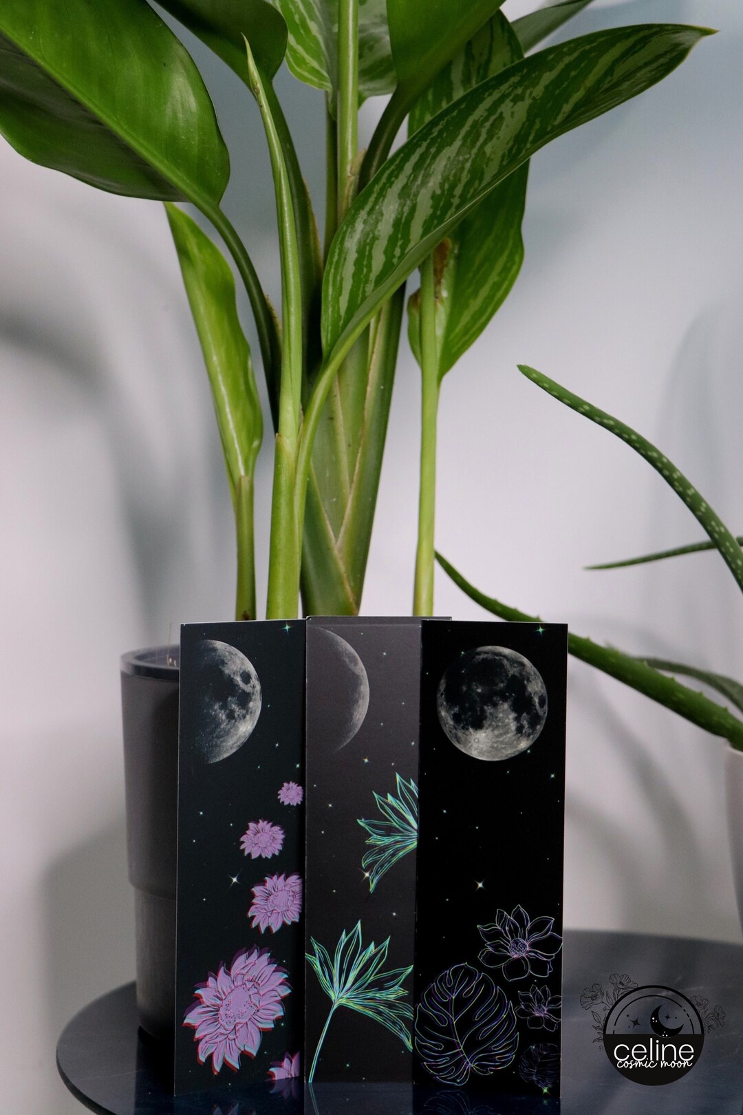 Moon Phases and Flowers - Marques Page - Etsy
