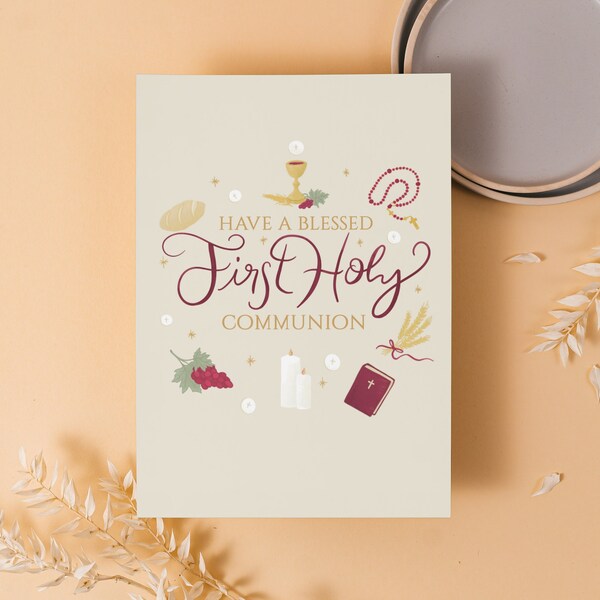 Holy Sacraments Invitation - Etsy