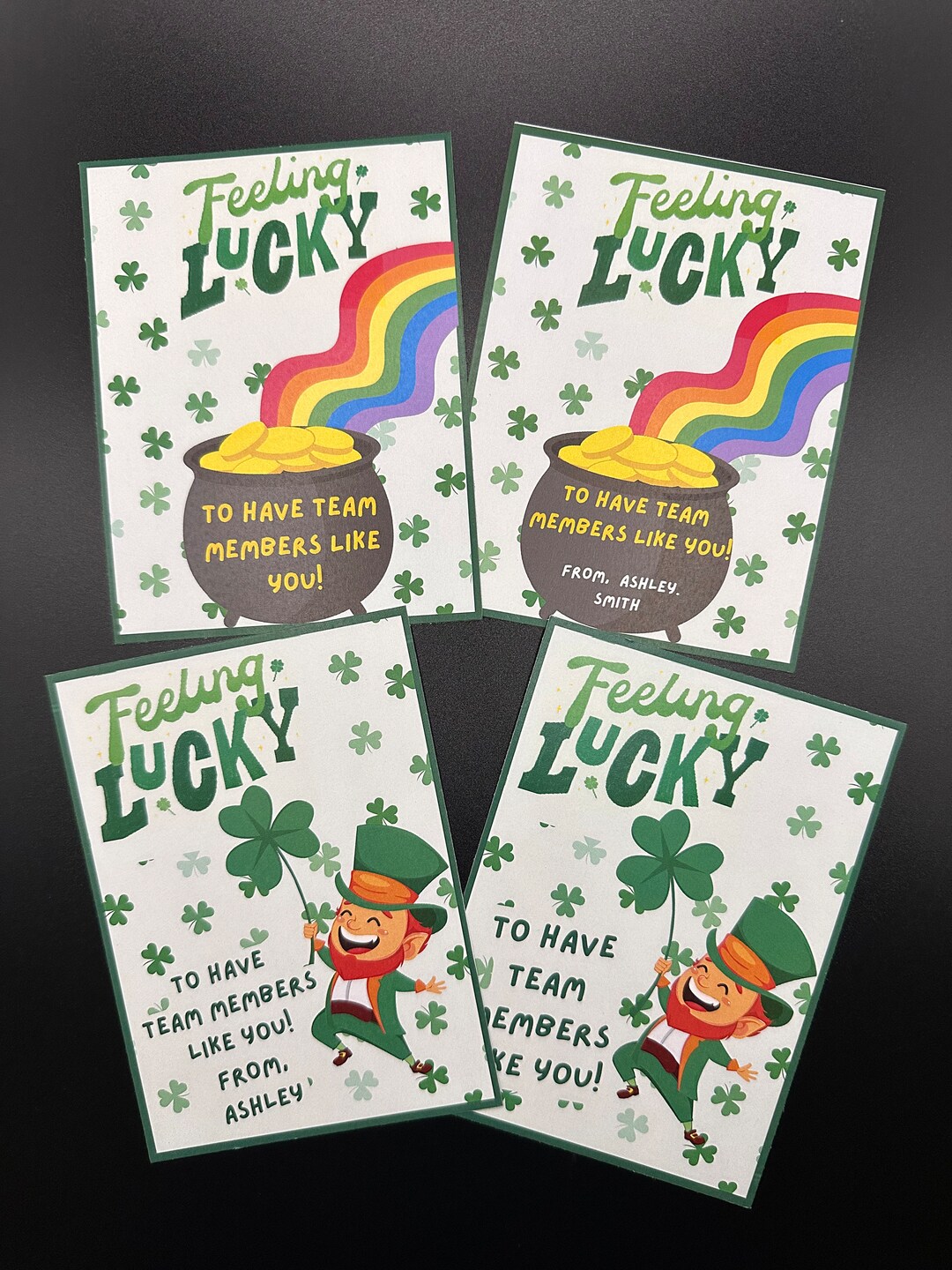 St. Patrick's Day Gift Tag Card for Office or Classroom Downloadable ...