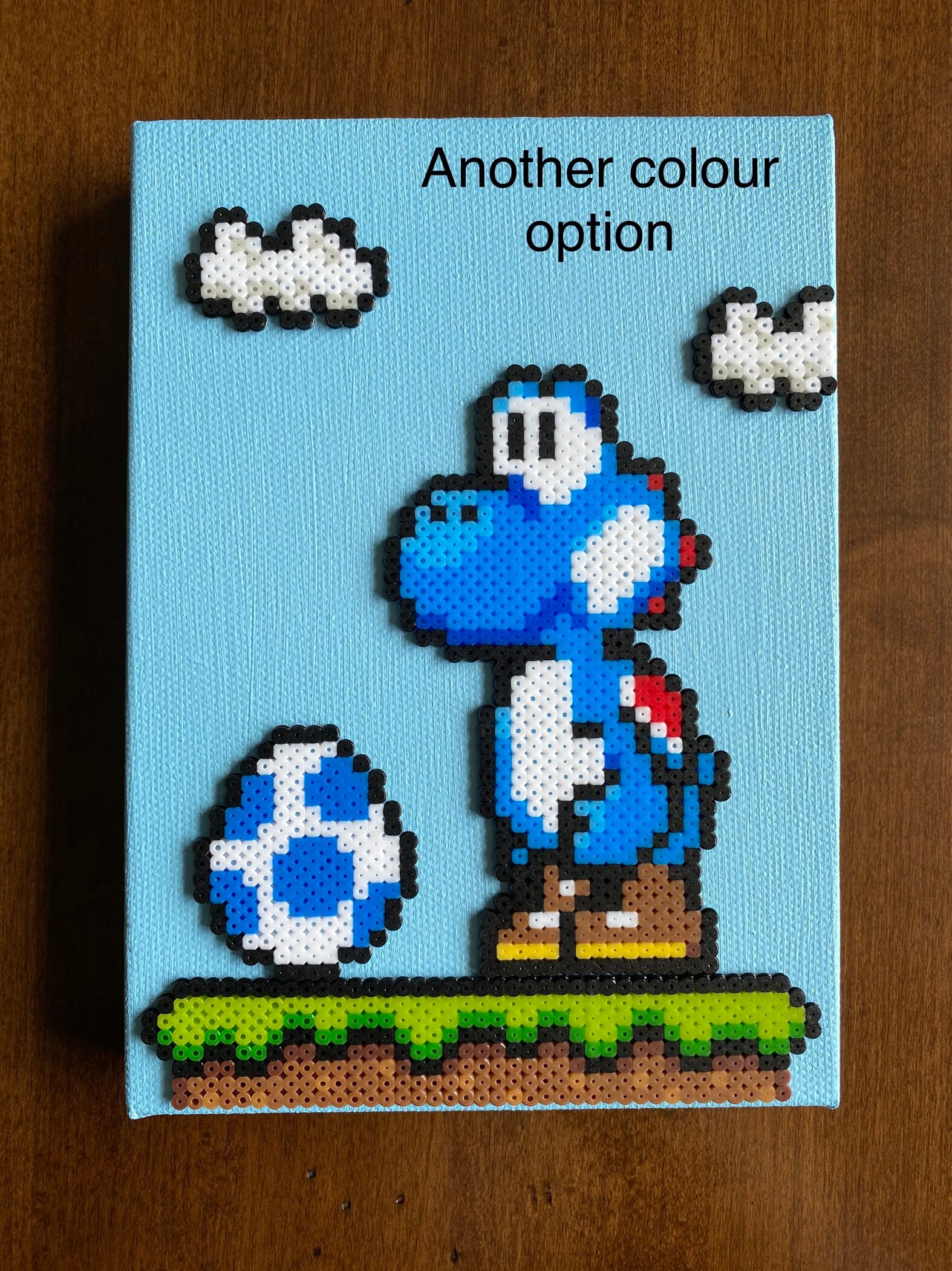 Yoshi Pixel Art on Canvas - Etsy