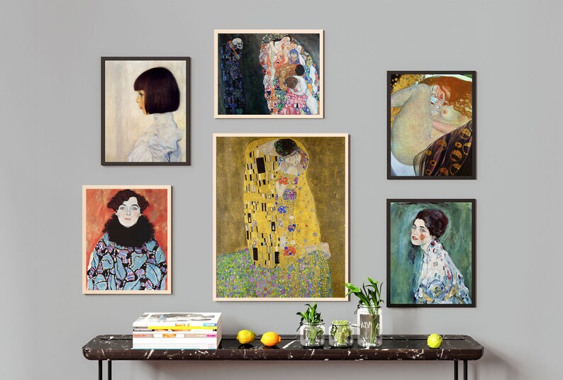 Set of 100 Gustav Klimt Digital Prints Instant Download Art Nouveau ...