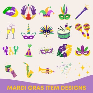 Mardi Gras 235 SVG Bundle, Mardi Gras Clipart, Mardi Gras Carnival Svg ...