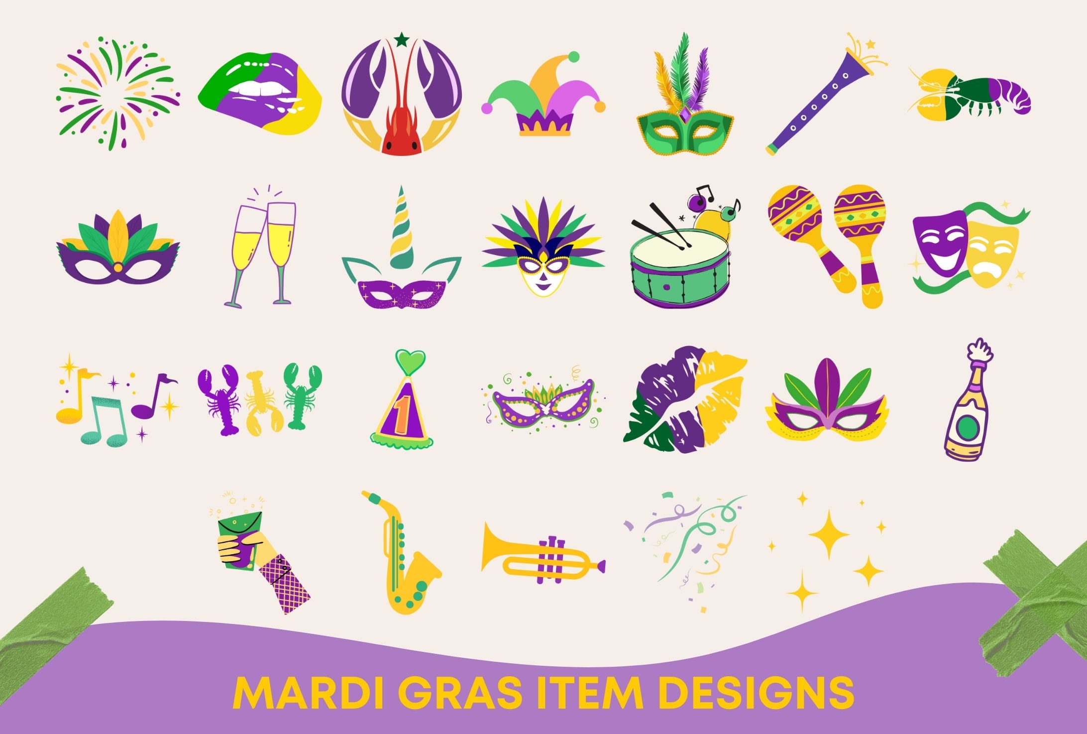Mardi Gras 235 SVG Bundle, Mardi Gras Clipart, Mardi Gras Carnival Svg ...
