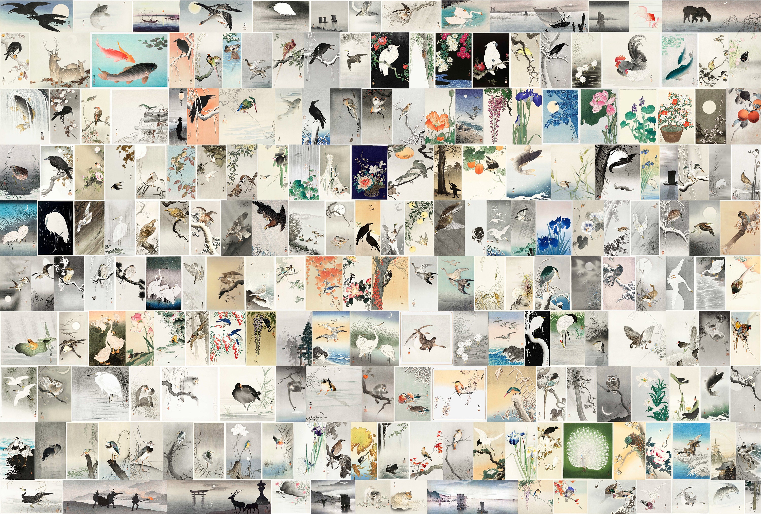 Set of 300 Ohara Koson Digital Prints - Instant Download Japanese Wall ...