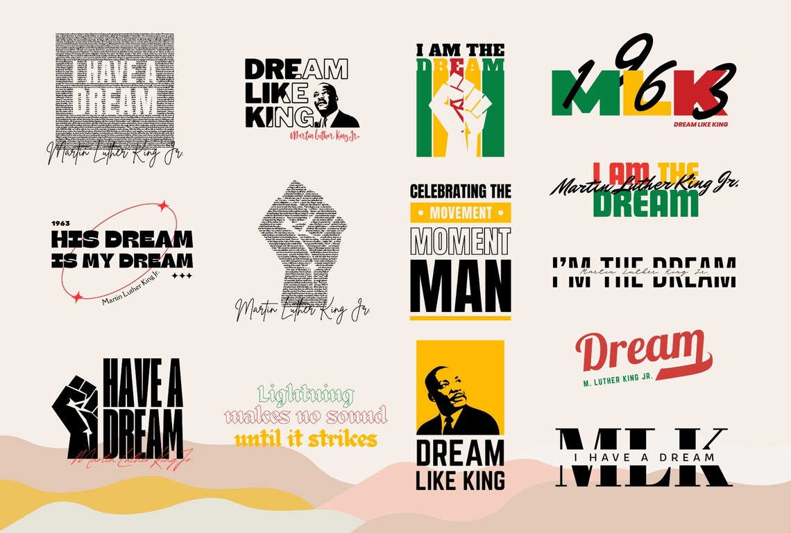 Martin Luther King 50 SVG Designs Bundle, MLK Svg, Juneteenth, Black ...