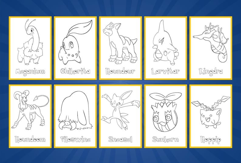 100+ Pokemon Generation 2 Coloring Pages | Johto Printable Coloring ...