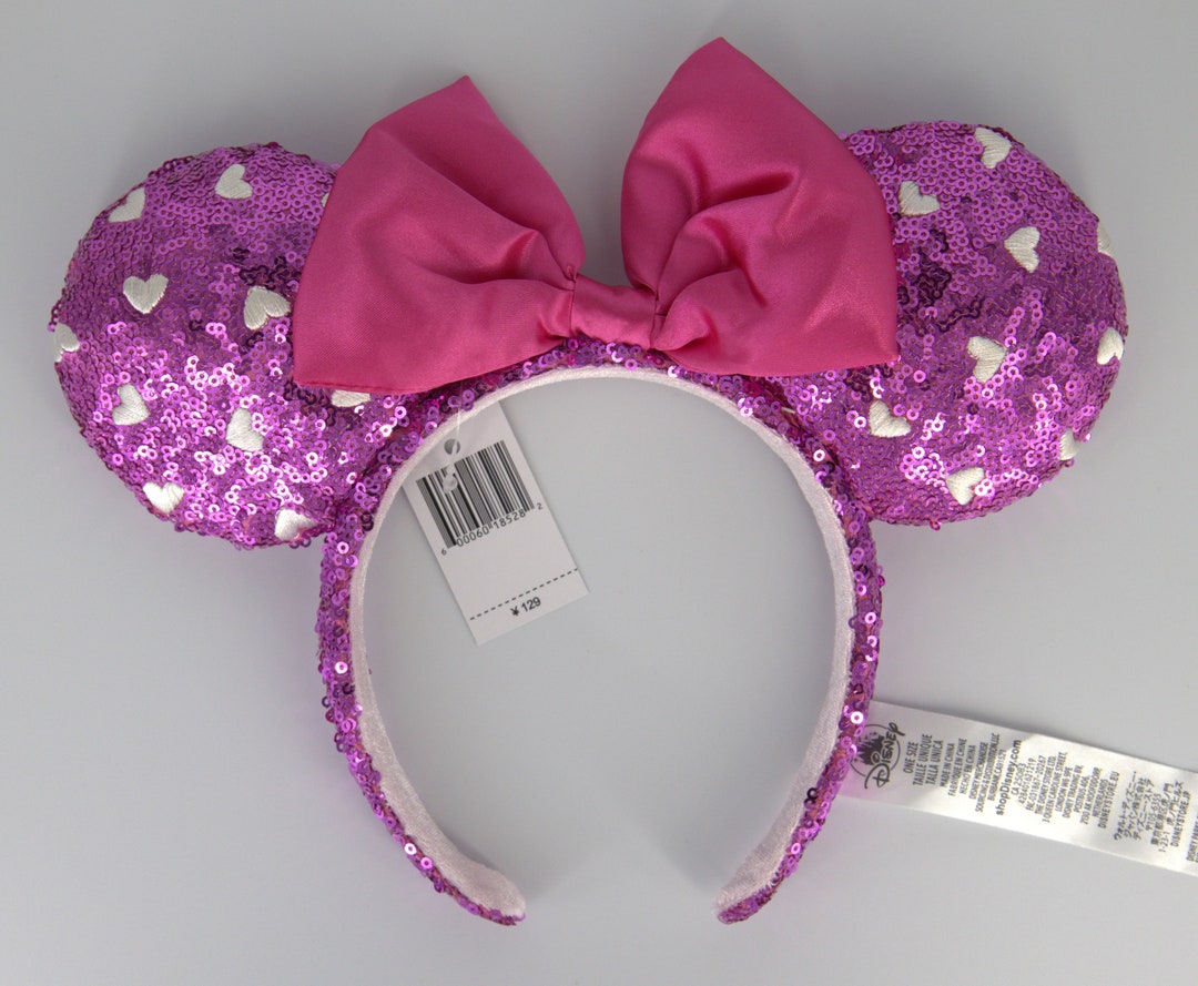 Disney Magenta With White Hearts Headband - Etsy