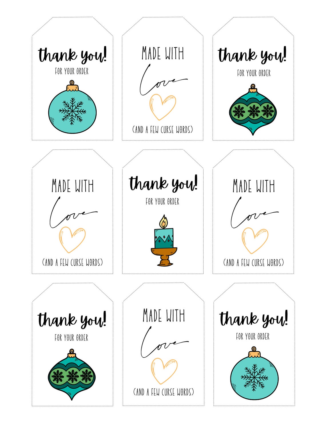 Printable Christmas Gift Tags, Coloring Gift Tags, Holiday Gift Tags - Etsy