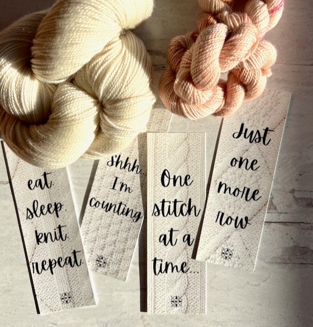Printable Bookmarks for Knitters - Etsy