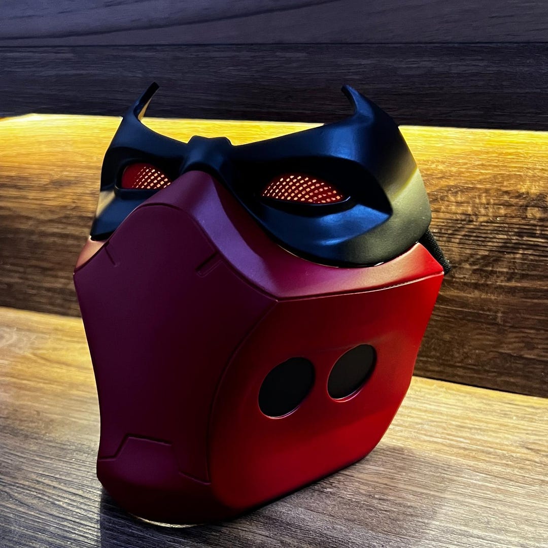 Red Hood Outlaw Cosplay Mask DC Inspired Helmet Costume Mask for ...