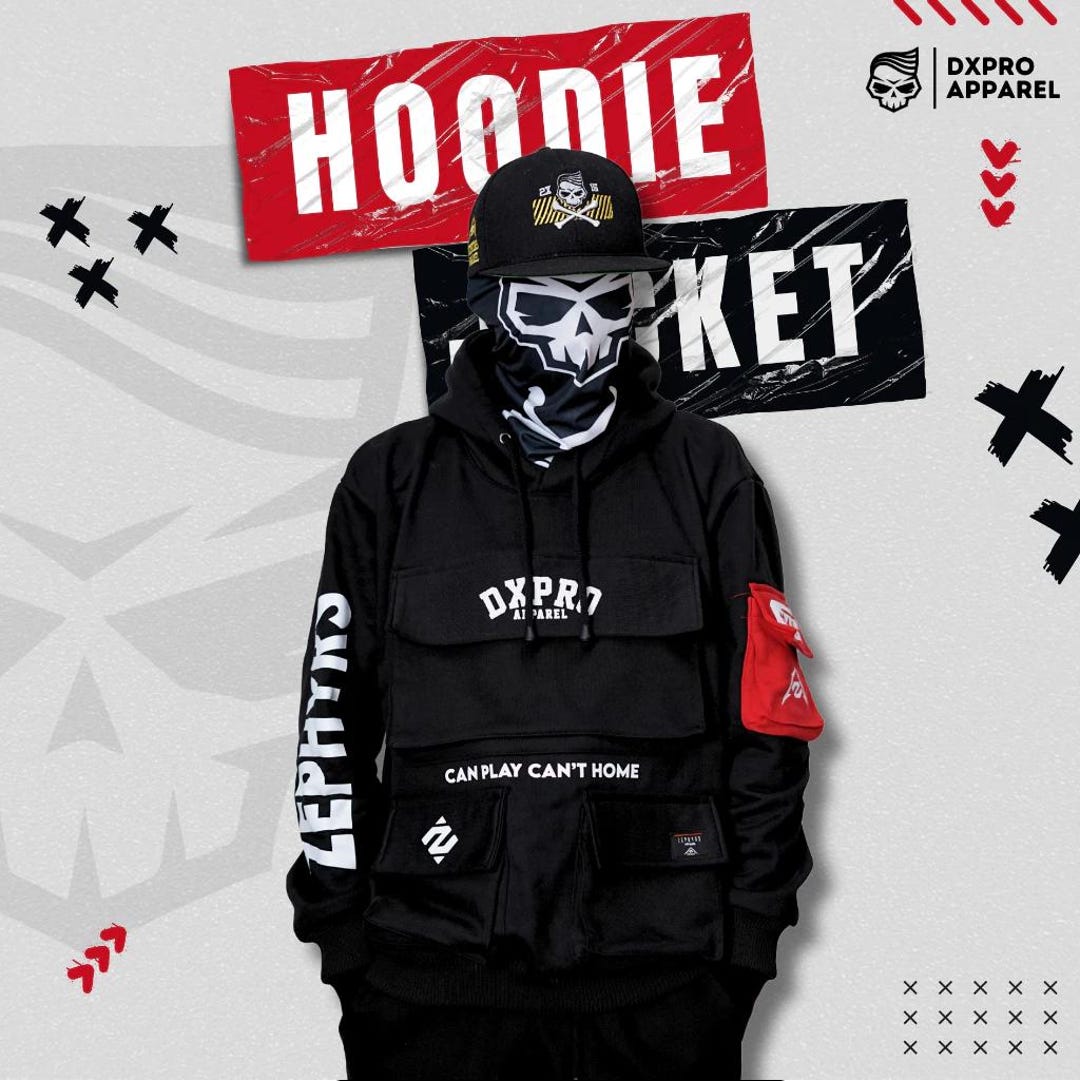 District141 -black Army- Techwear Gorpcore Multi Pockets Cyberpunk ...