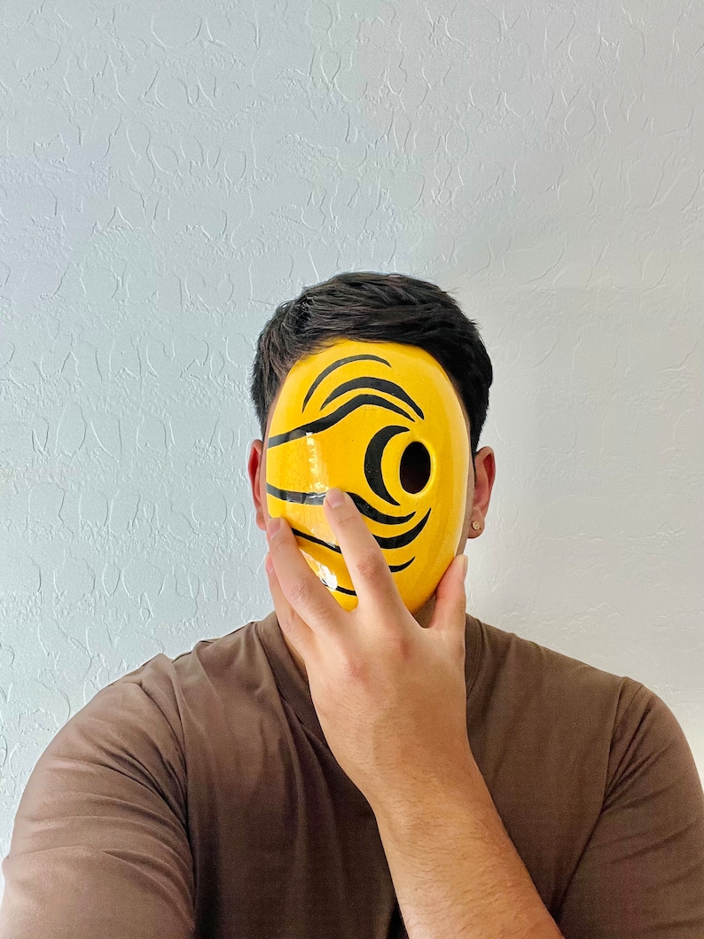 Yellow Mask Obito Uchiha Ceramic Clay Handmade Mask - Etsy