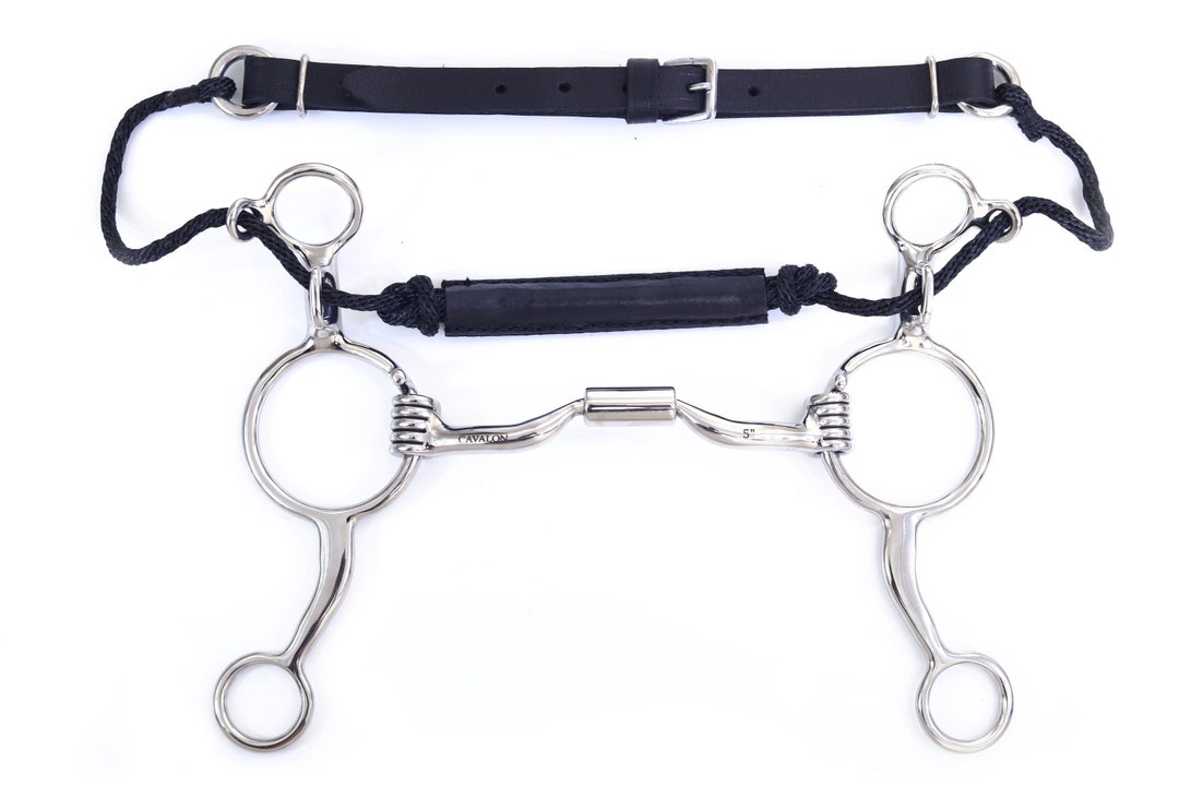 Cavalon Western Combination Low Port Barrel Bit W/ Leather Noseband - Etsy