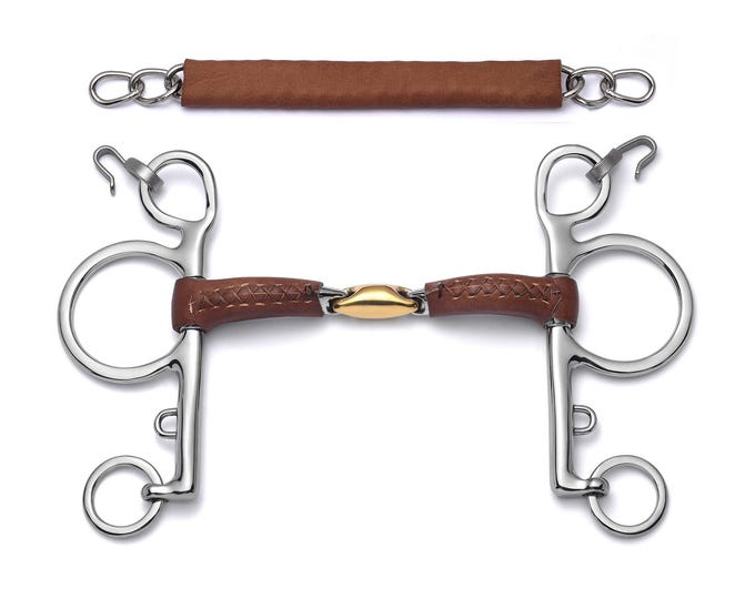 Leather Curb Strap Snaffle Bit - Etsy Canada