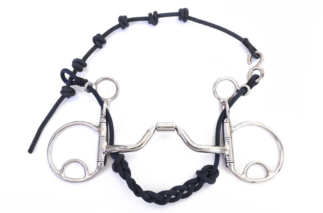 Cavalon Baucher Low Port Barrel Snaffle Bit With Noseband - Etsy
