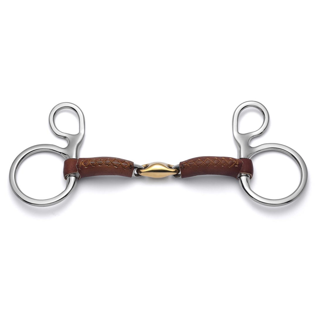 Cavalon Baucher Lozenge Leather Covered Snaffle Bit - Etsy