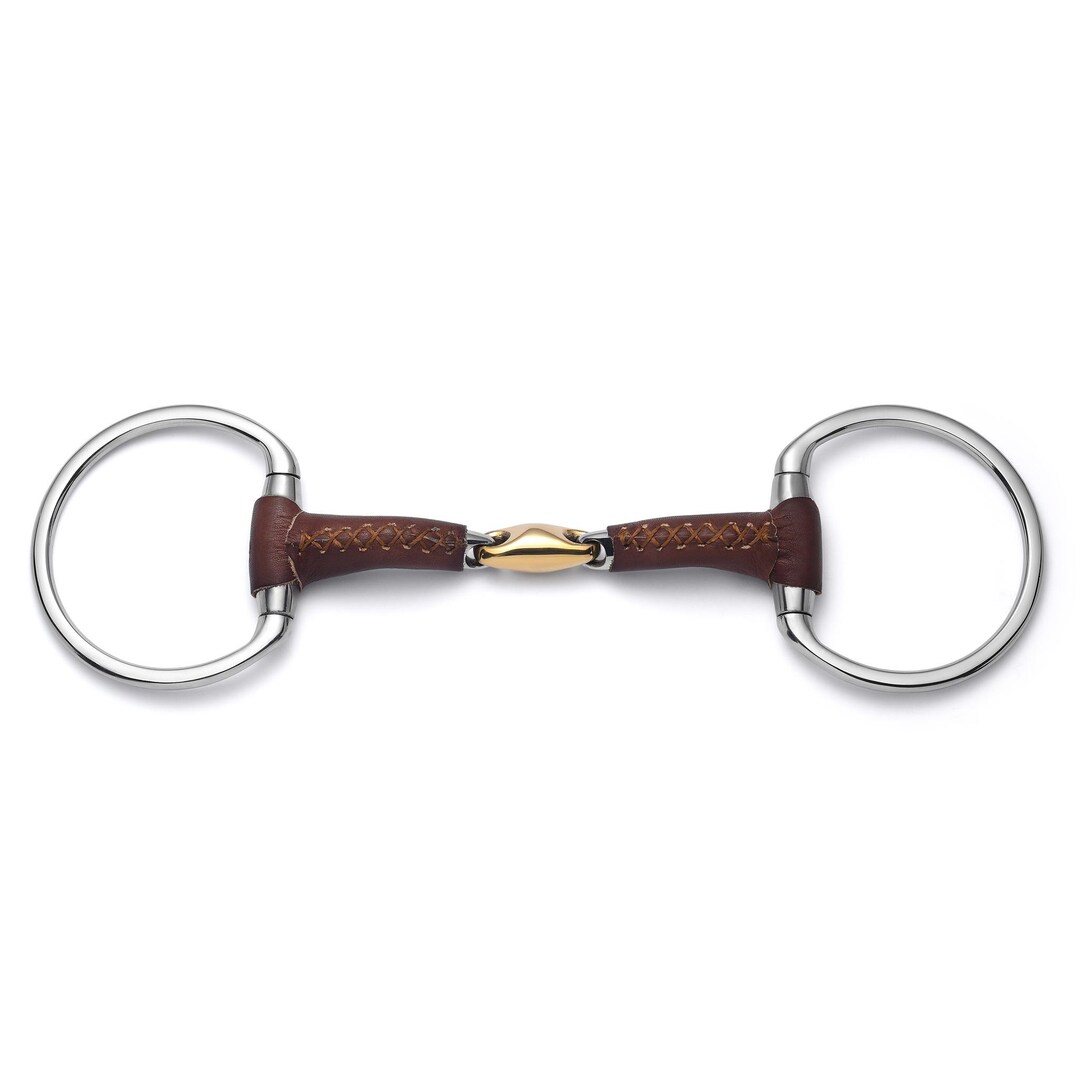 Cavalon Eggbutt Lozenge Leather Covered Snaffle Bit - Etsy