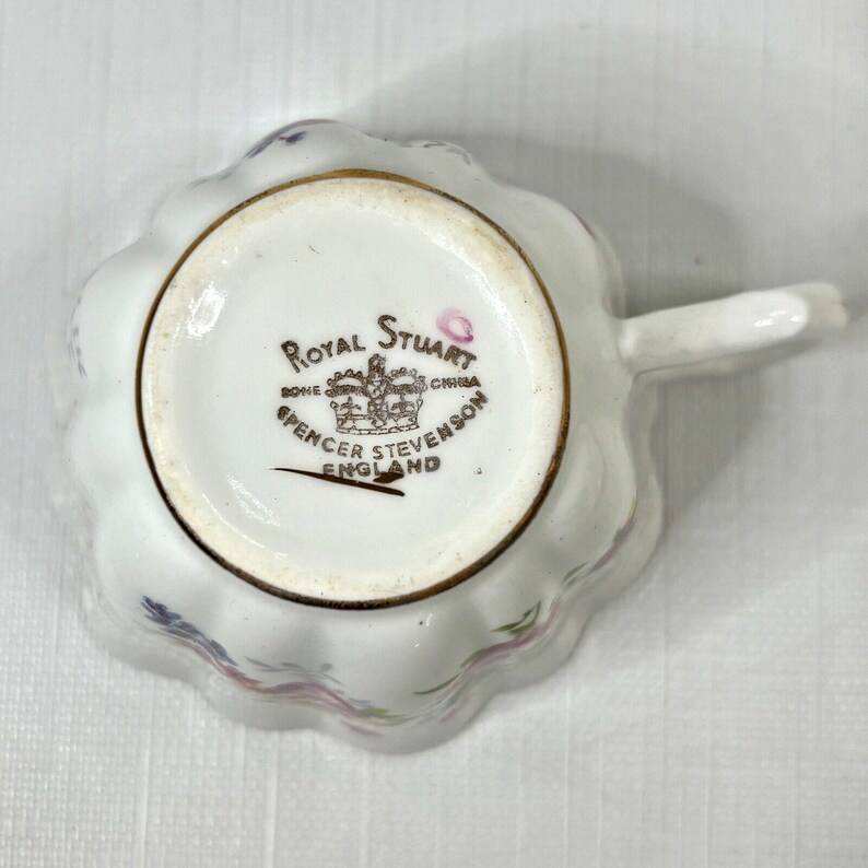 Royal Stuart Roses Teacup Saucer Spencer Stevenson Bone China Made ...