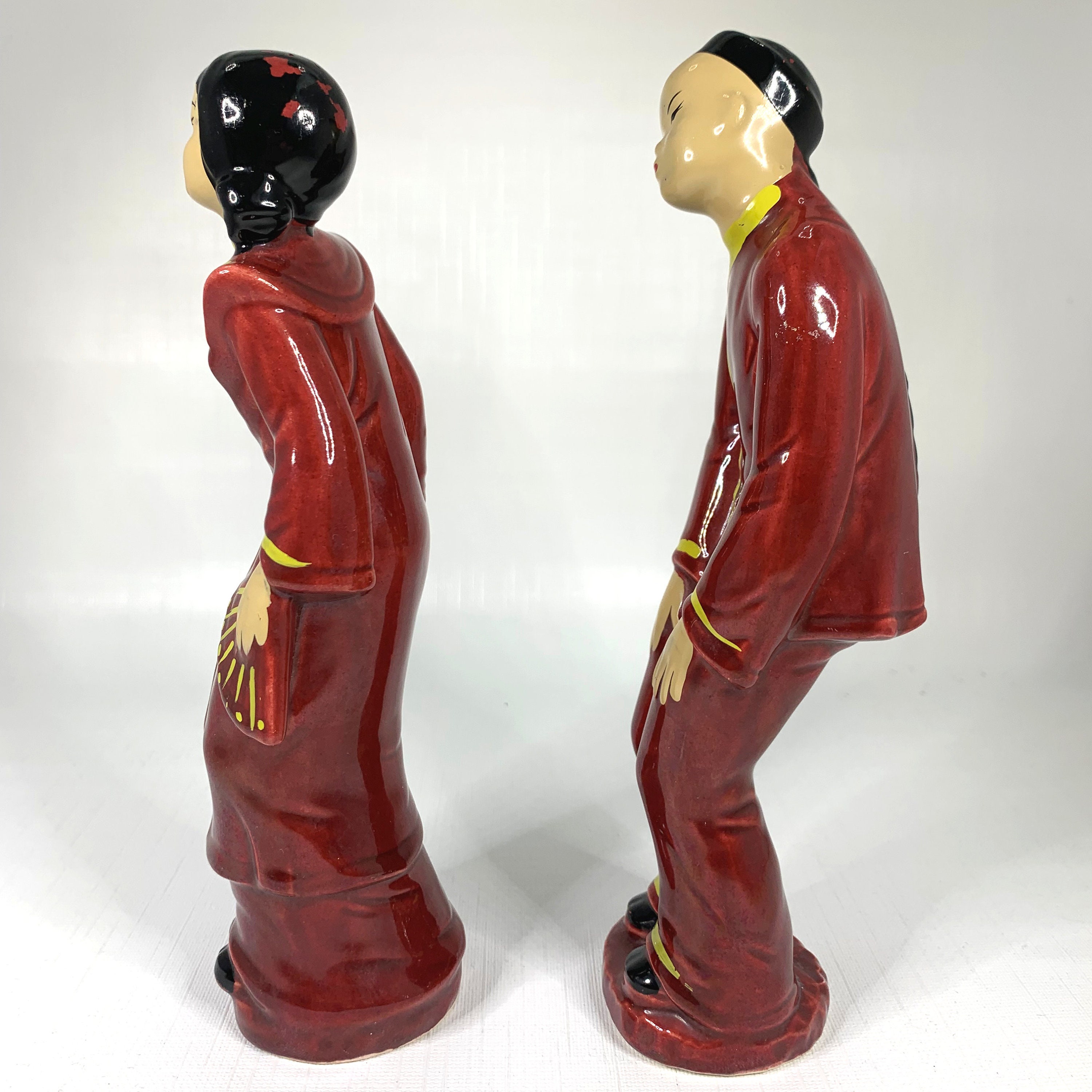 Vintage Pair Asian Couple Figurine Statue Japan Mid Century - Etsy